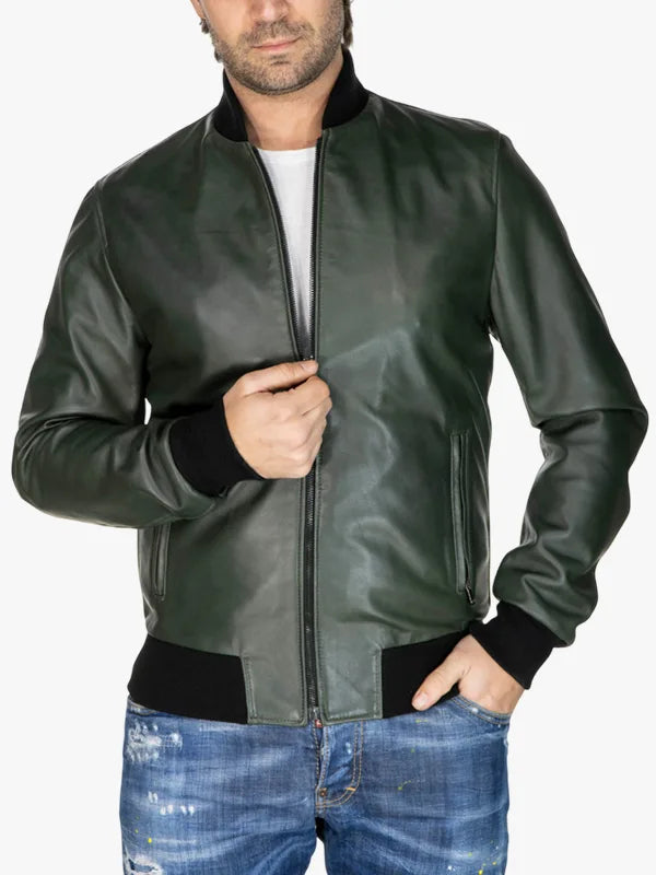 Buy Men’s Bomber Green David Jacket - The Wonder Jackets