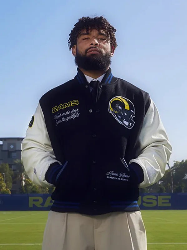 Buy Kyren Williams Shoe Palace Nike LA Rams Rivalries Varsity Jacket ...