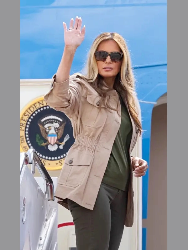 Melania Trump Texas Jacket | Melania Trump Beige Cotton Jacket – The ...