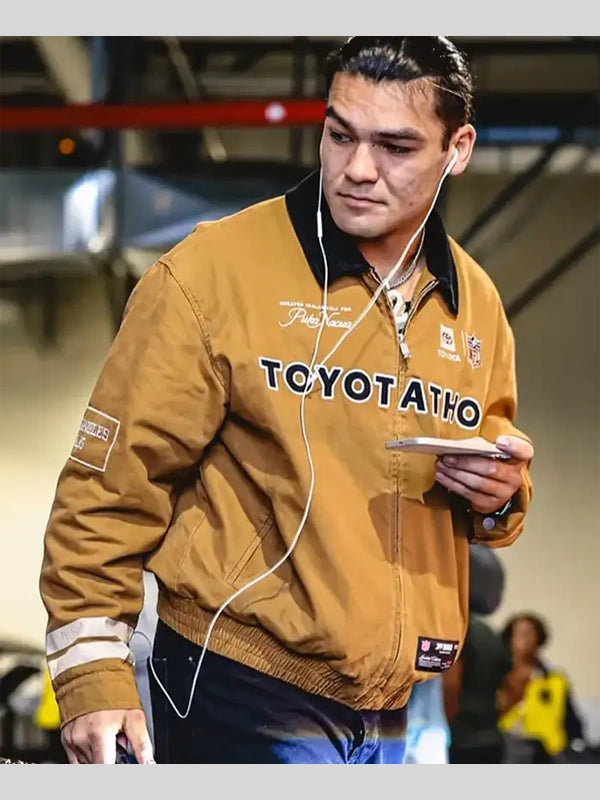 Buy Puka Nacua Toyotathon Cotton Jacket Brown - The Wonder Jackets