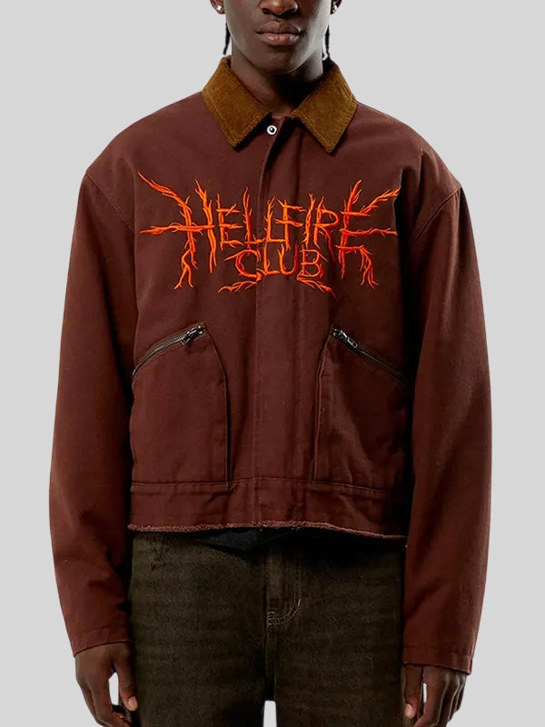 Buy Stranger Things S05 Hellfire Lives Garage Jacket Brown – The Wonder ...